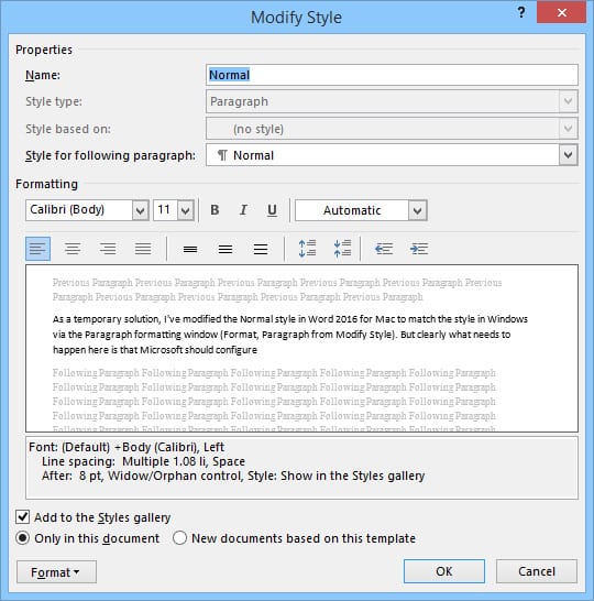 A Matter Of Style Word 2013 For Windows Vs Word 2016 For Mac Thurrott