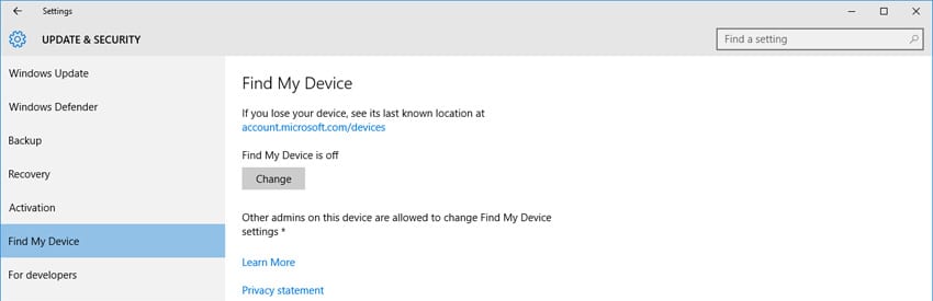 Windows 10 Tip: Enable Find My Device - Thurrott.com