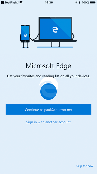 A Quick Look at Microsoft Edge Preview on iPhone - Thurrott.com