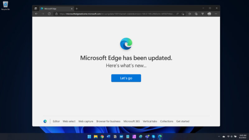 Microsoft Releases Edge Version 100 - Thurrott.com