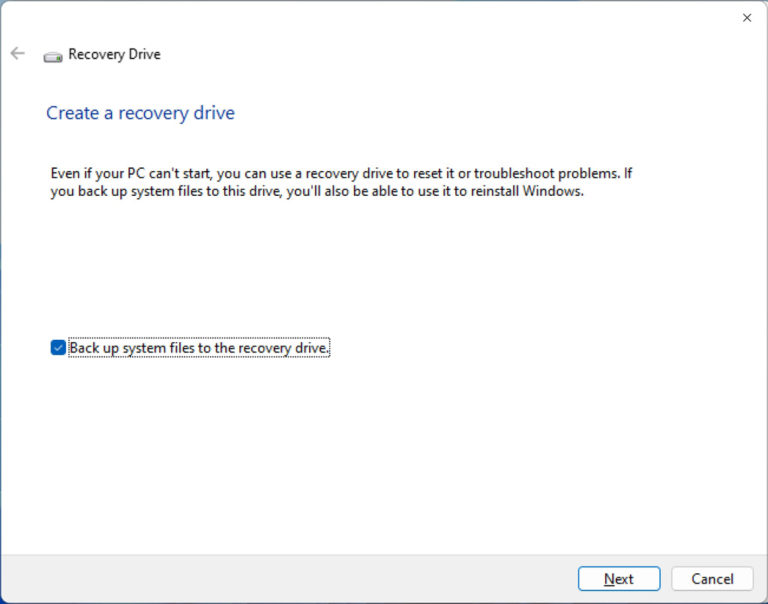 Recovery Drive - Thurrott.com
