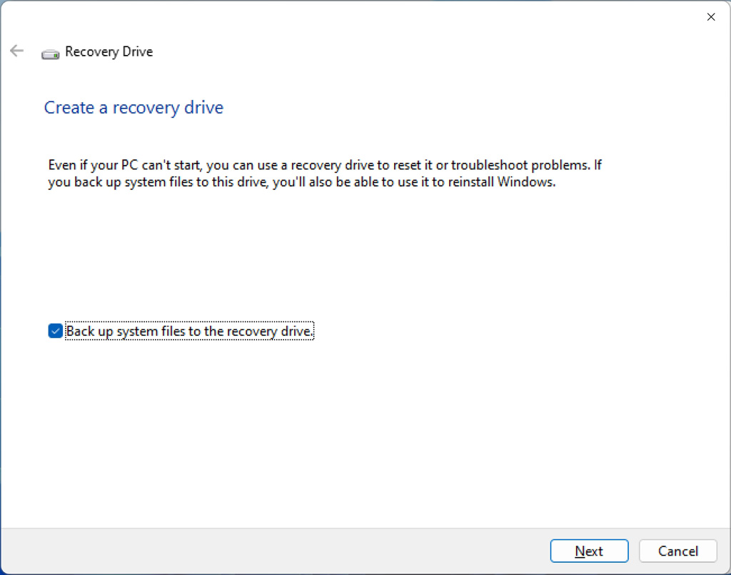 Recovery Drive - Thurrott.com