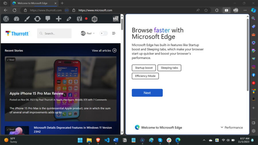 Microsoft Edge Version 119 Brings Changes to Sidebar and Split Screen ...