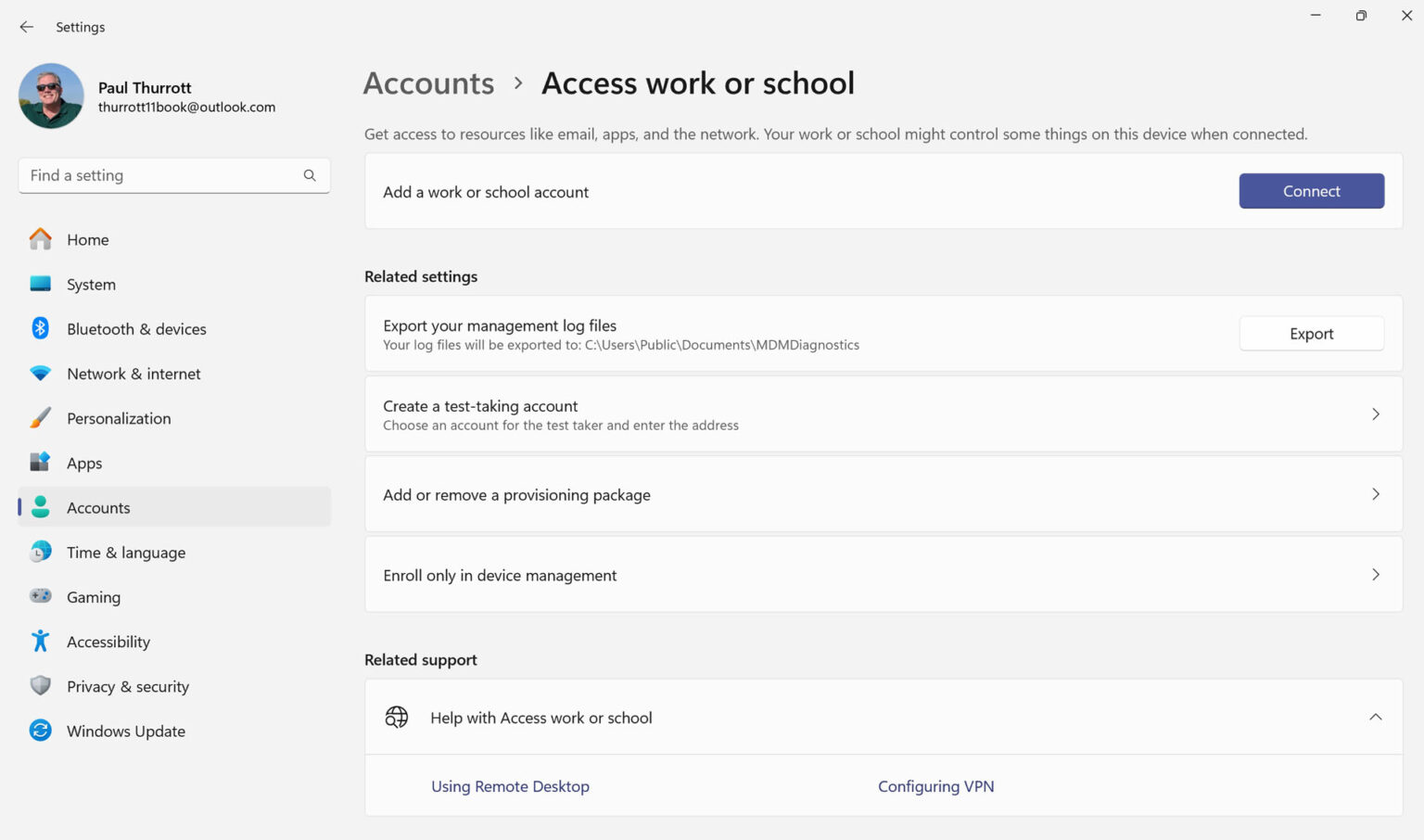 Work and School Accounts (23H2) - Thurrott.com