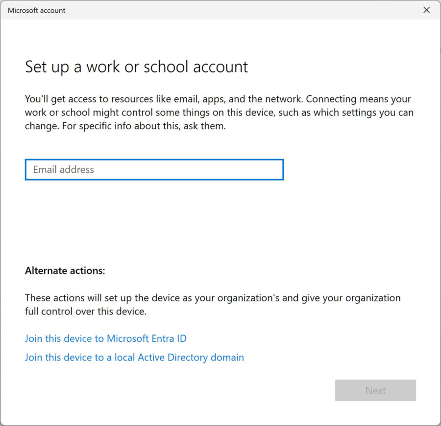 Work and School Accounts (23H2) - Thurrott.com
