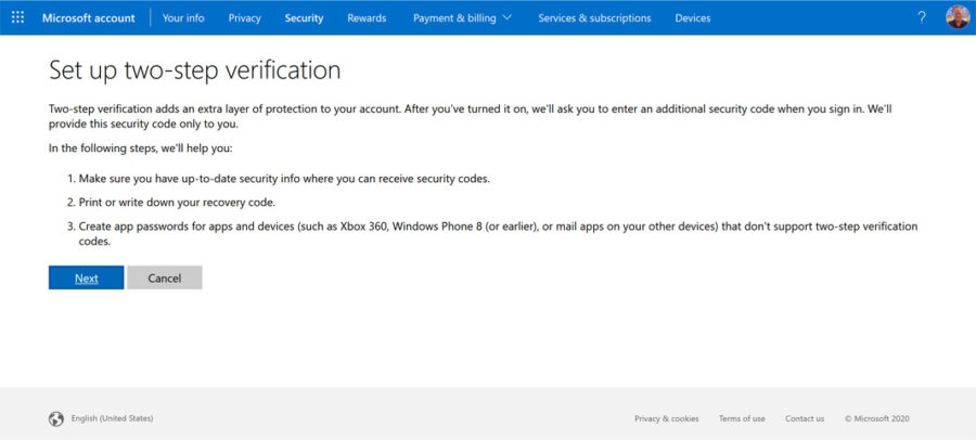 Tip: Properly Secure Your Microsoft Account - Thurrott.com