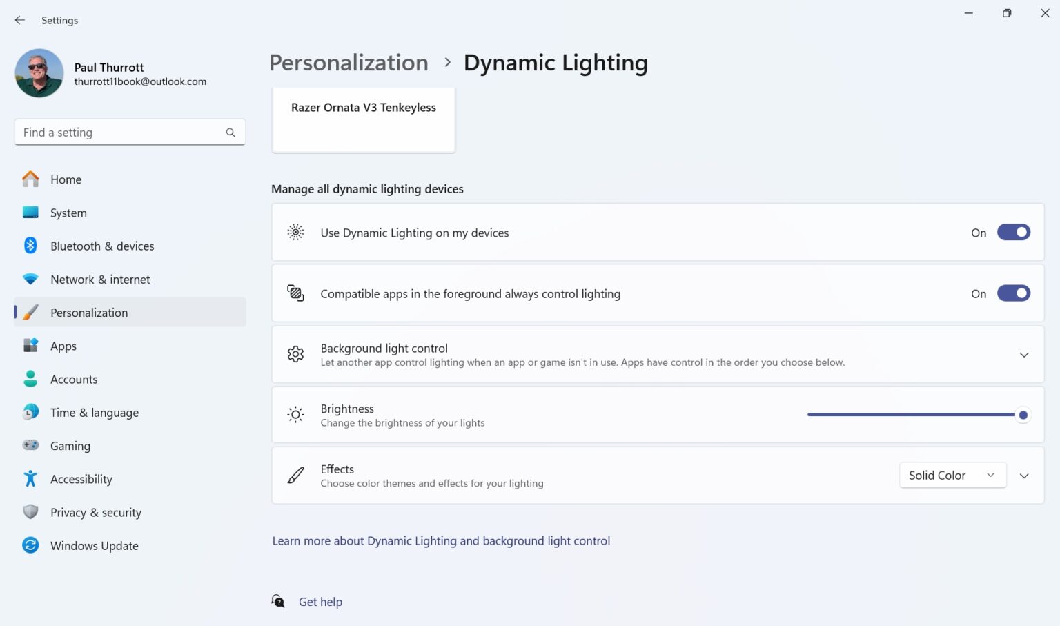 Dynamic Lighting - Thurrott.com