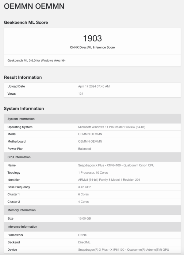 Surface Pro 10 With Snapdragon X Plus Chip Leaks on Geekbench