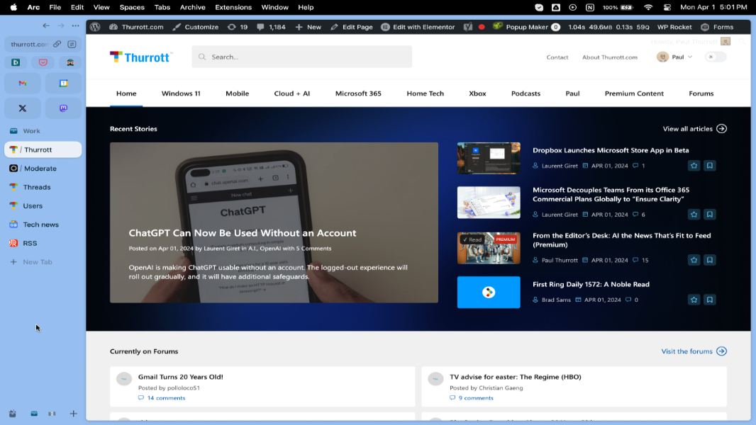 Arc Browser is a Revelation on the Mac (Premium) - Thurrott.com