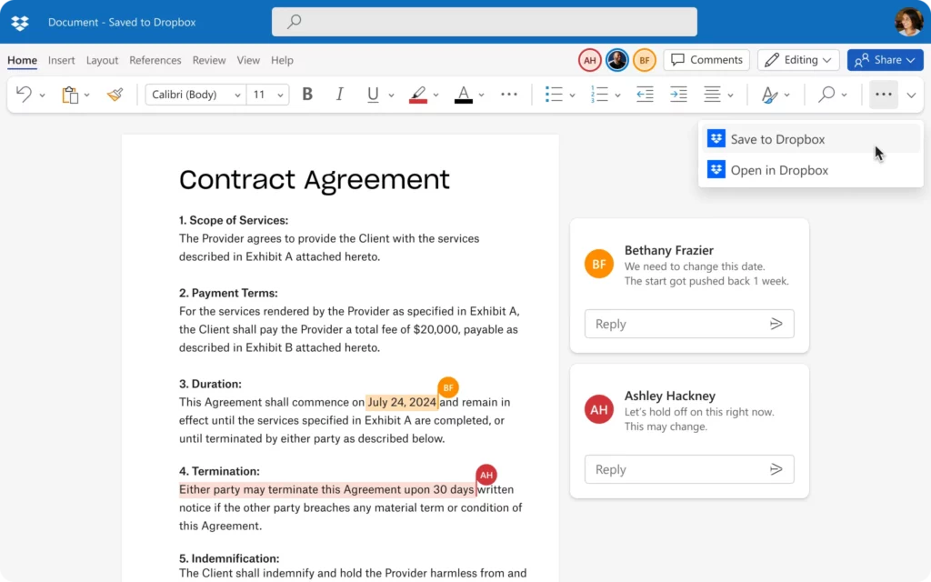 Dropbox Launches Real Time Co Authoring And Other Microsoft 365 Integrations