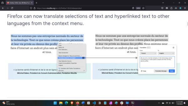 Firefox 128 Arrives with Built-In Language Translation Capabilities ...