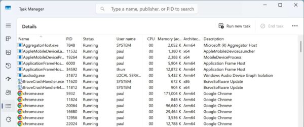 Task Manager (24H2) - Thurrott.com