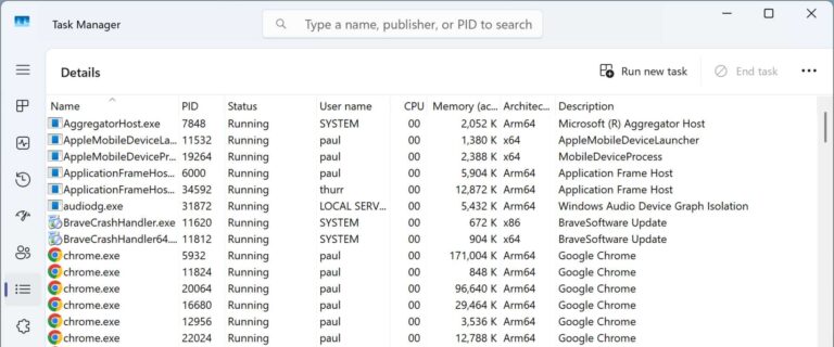Task Manager (24H2) - Thurrott.com