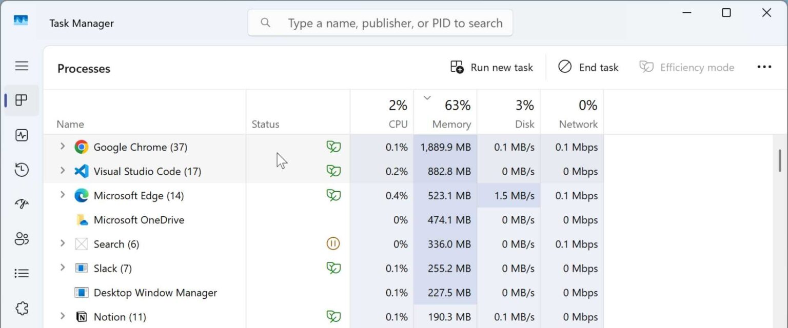 Task Manager (24H2) - Thurrott.com