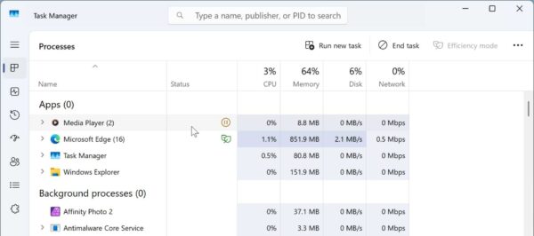Task Manager (24H2) - Thurrott.com