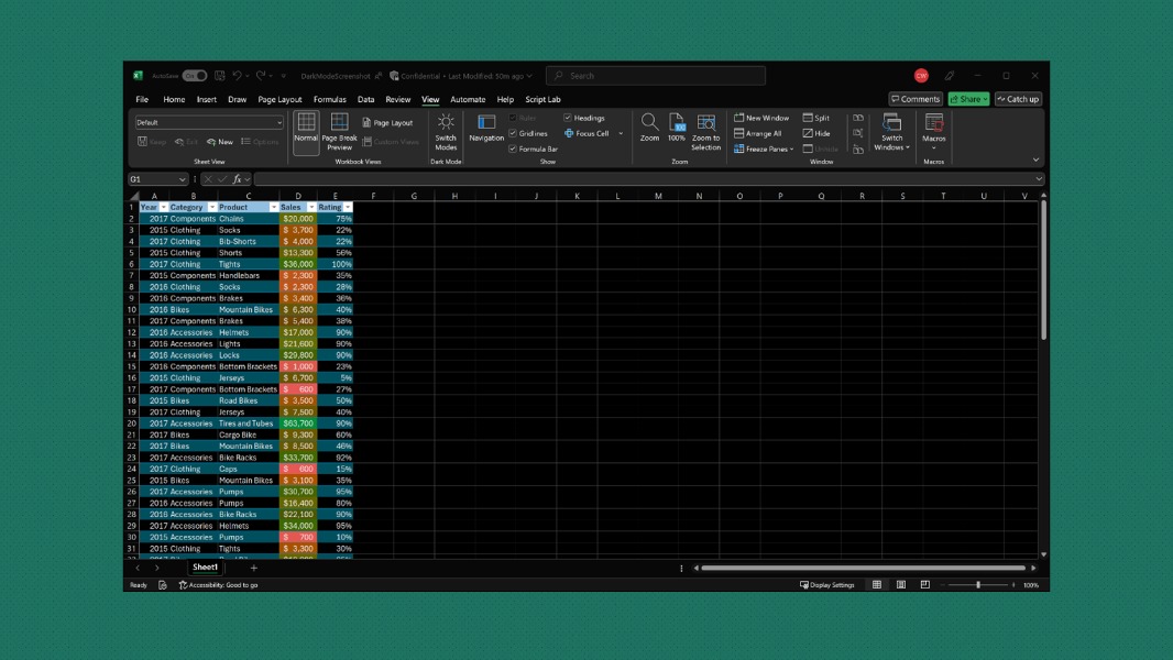 Excel for Windows is Getting Proper Dark Mode Support