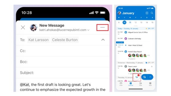 Outlook for iOS and Android Will Let Users Minimize Email Drafts