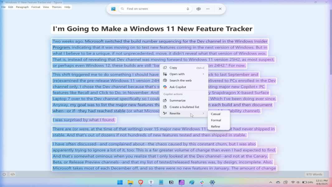 Windows 11 Feature Tracker Archives - Thurrott.com