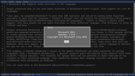 You Can Try Microsoft's New Command Line Text Editor Now - Thurrott.com