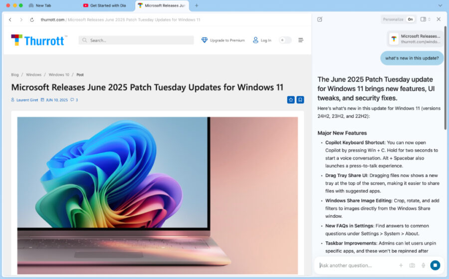 Dia Browser is Available in Beta on Mac - Thurrott.com