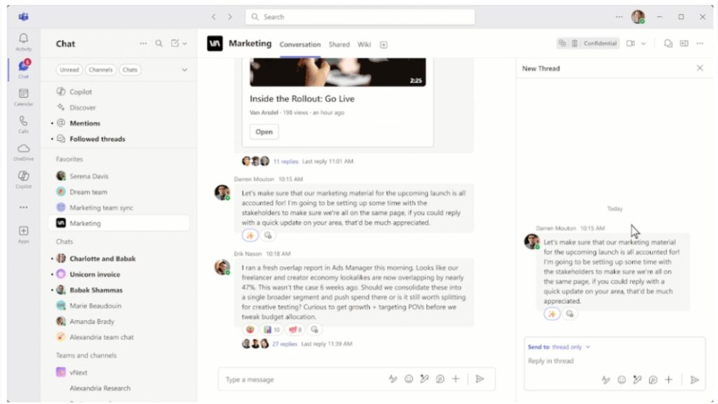 Microsoft Teams is Getting Threads in Channels