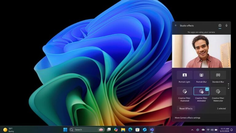 Copilot+ PCs to Support Windows Studio Effects on Additional Cameras